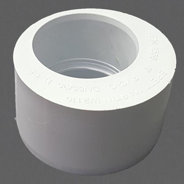 50mm x 32mm Waste Pipe Solvent Weld Socket Reducer White | Lintels ...