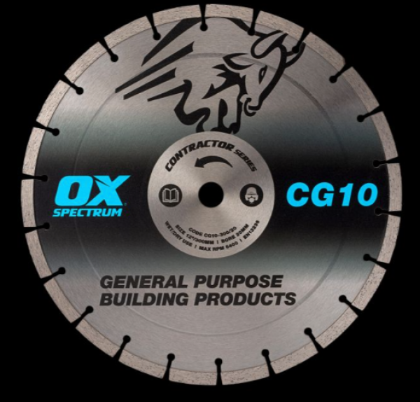 Ox Spectrum Contractor Diamond Blade 10mm General Purpose 230/22.23mm ...