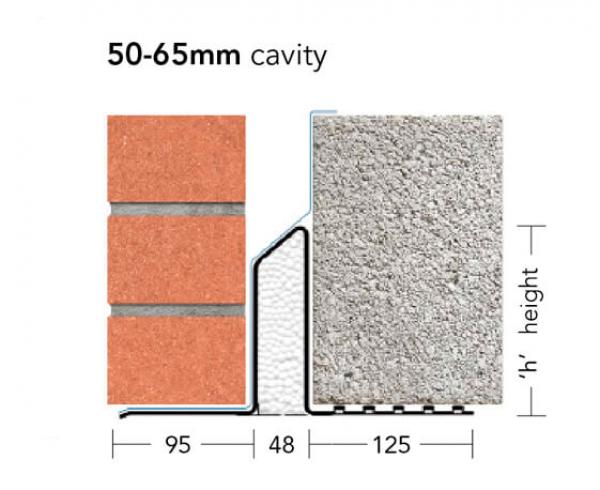 50-65mm Cavity Standard Duty Lintel Wide Inner Leaf 3750mm | Lintels ...