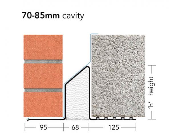 70-85mm Cavity Standard Duty Lintel Wide Inner Leaf 4050mm | Lintels ...