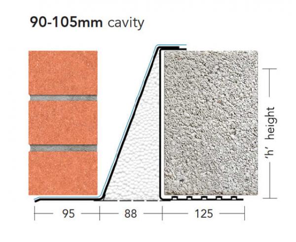 90-105mm Cavity Two Piece Heavy Duty Wide Inner Leaf Lintel 2700mm ...
