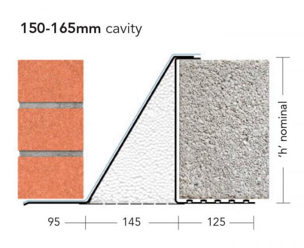 150-165mm Cavity Two Piece Heavy Duty Wide Inner Leaf Lintel 3300mm ...