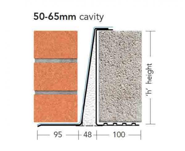 50-65mm Cavity Two Piece Heavy Duty Lintel 750mm | Lintels Northwest