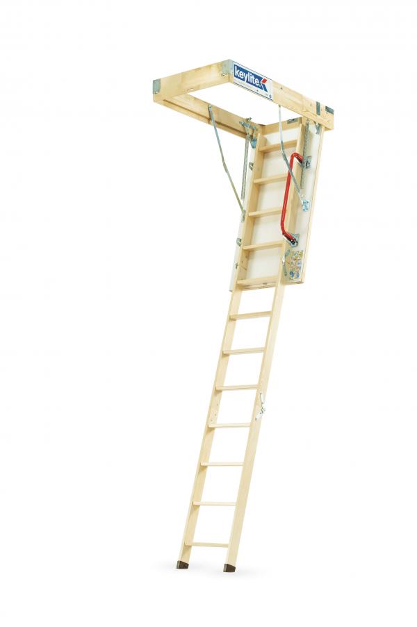 600 x 1000mm Keylite Loft Ladder & Frame 2800mm High 4 Segments KYL04 ...