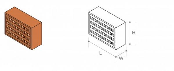 Terracotta Clay Square Hole Airbrick 215mm x 140mm | Lintels Northwest