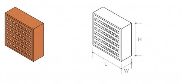 Terracotta Clay Square Hole Airbrick 215mm x 215mm | Lintels Northwest